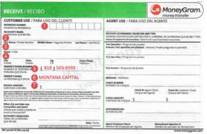 How to Fill Out the MoneyGram Green Form | Montana Capital